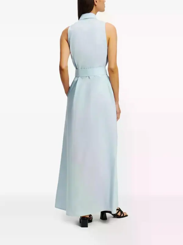 Karl Lagerfeld Floral Appliqu Maxi Dress - Blue