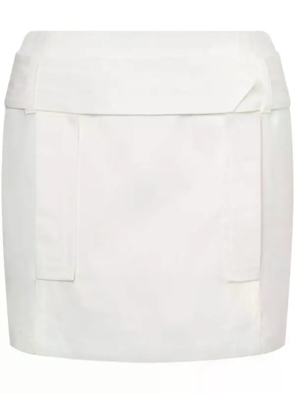 Alberta Ferretti Stretch-cotton Mini Skirt - White