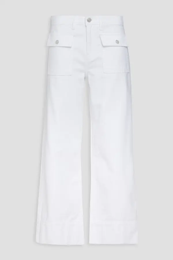 FRAME The 70s Cropped Straight-leg Pants - White