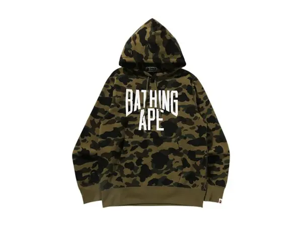 A BATHING APE 1st Camo Pullover Hoodie - Green