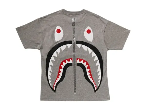 A BATHING APE Big Shark Oversized Tee Shirt - Grey