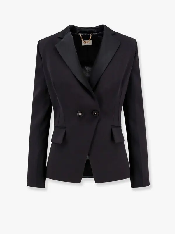 Elisabetta Franchi Double-breasted Blazer With Covered Buttons