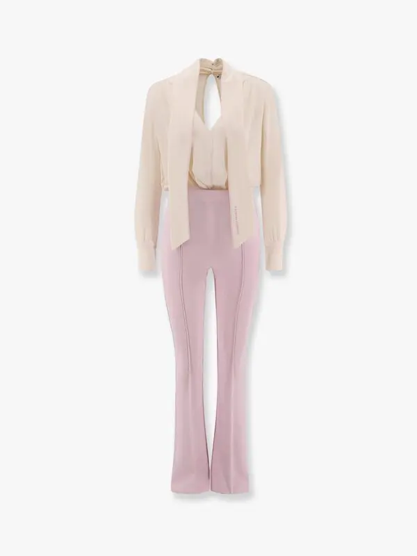Elisabetta Franchi Viscose Jumpsuit With Removable Trouser - Purple