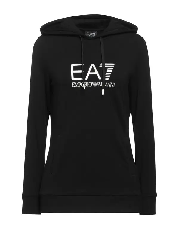 EA7 Cotton-blend Fleece Sweatshirt - Black