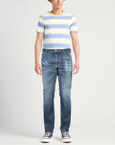 Dsquared2 Tapered Jeans With Leather Trims