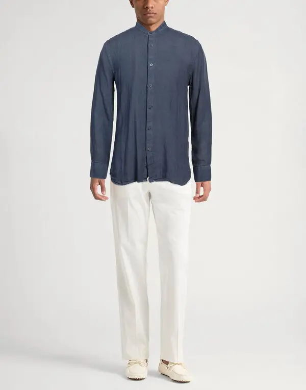 120% Lino Shirt Size Linen - Blue