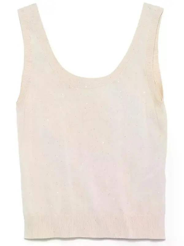 Eleventy Knitted Tank Top - Neutrals