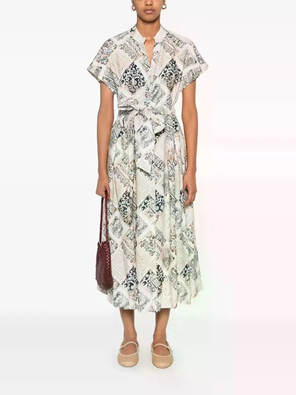 Eleventy Linen Midi Shirt Dress