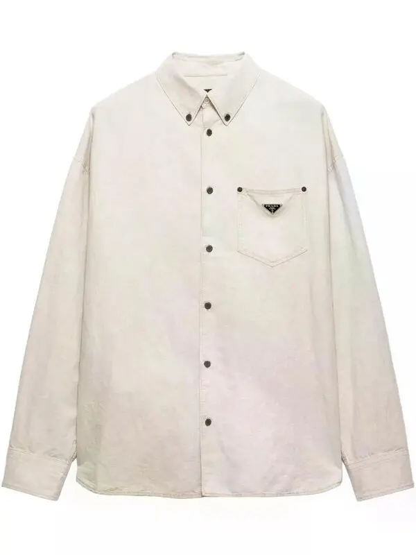 Prada Chambray Shirt - Neutrals