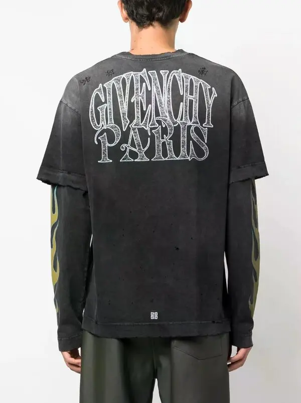 Givenchy Logo-print Double-layer T-shirt