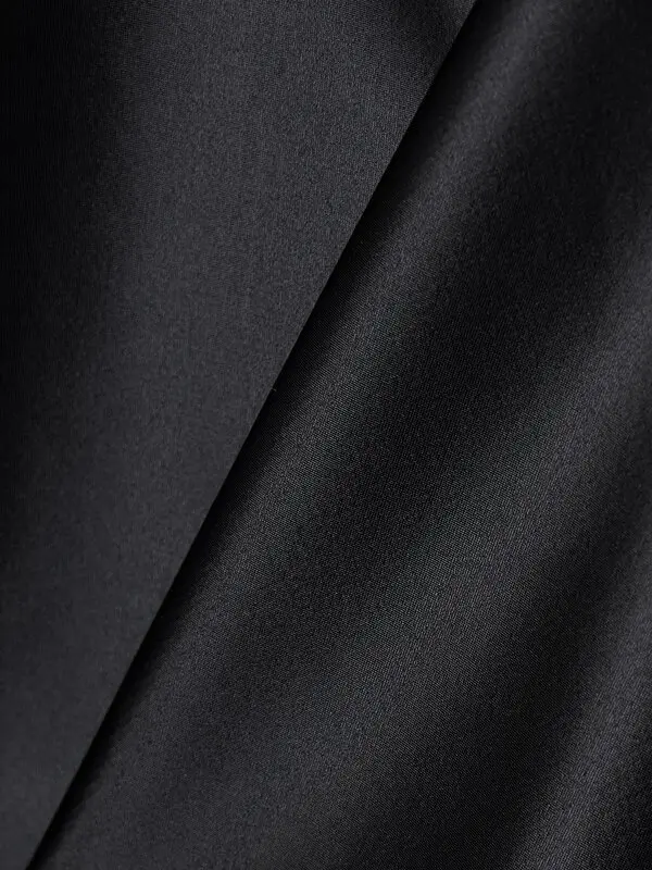 Spanx Spanxshape Satin-x Open-bust Mid-thigh Bodysuit - Black