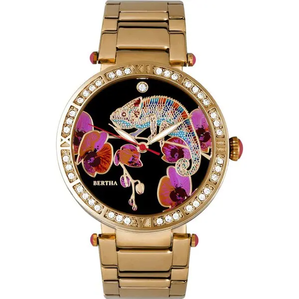 BERTHA WATCHES Camilla Mother-of-pearl Bracelet Watch - Gold