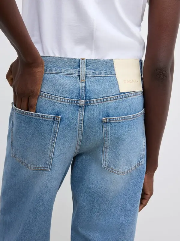 HOUSE OF DAGMAR Baggy Fit Wide Leg Denim - Light Blue
