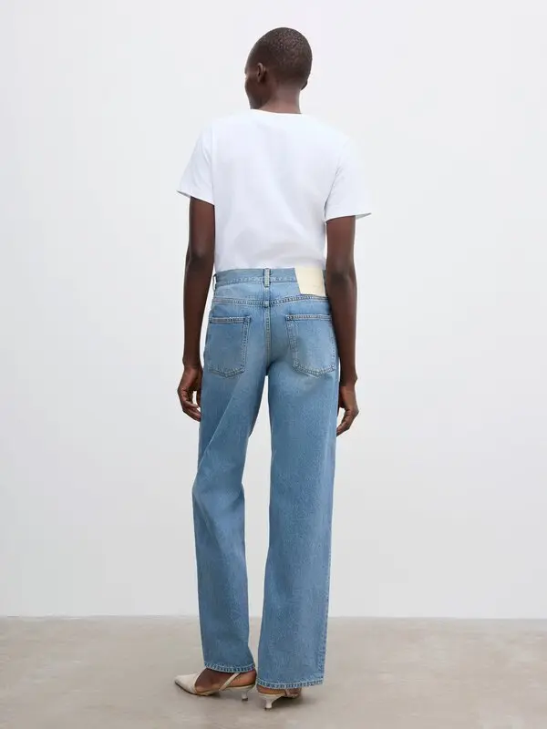 HOUSE OF DAGMAR Baggy Fit Wide Leg Denim - Light Blue