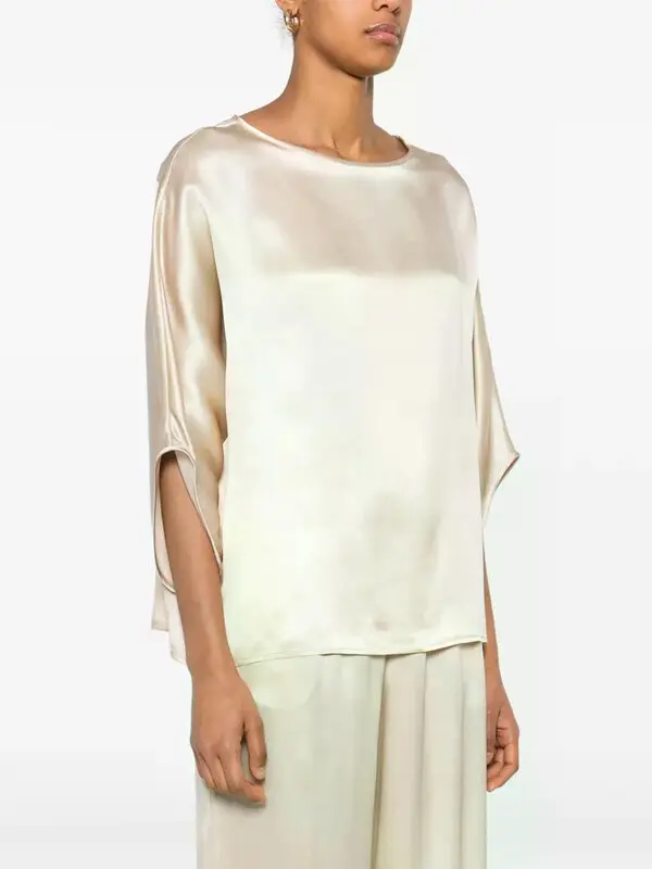 Eleventy Silk Blouse - Neutrals