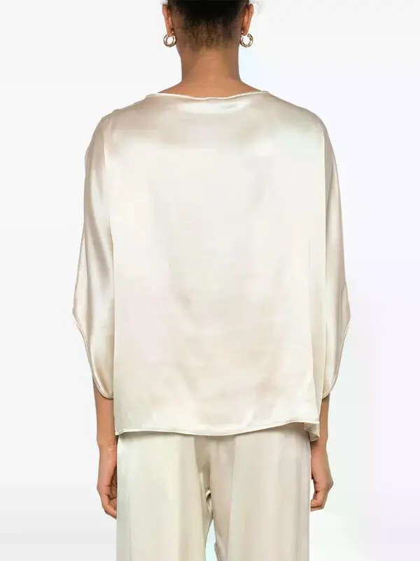 Eleventy Silk Blouse - Neutrals