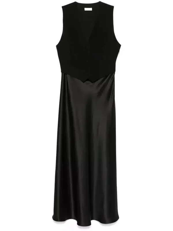 Liu Jo Waistcoat Detail Maxi Dress