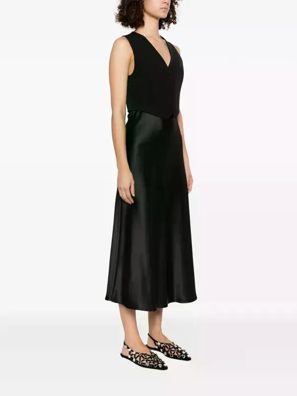 Liu Jo Waistcoat Detail Maxi Dress