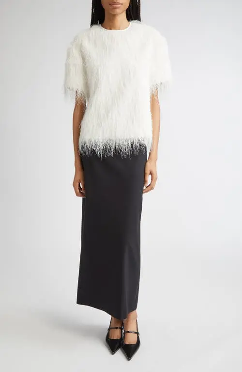 Loulou De Saison Samos Stretch Wool Pencil Skirt