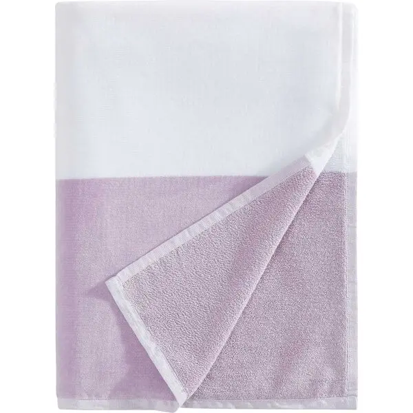 Calvin Klein Poolside Yarn Dye 2-piece Beach Towel Set - Purple Haze/white