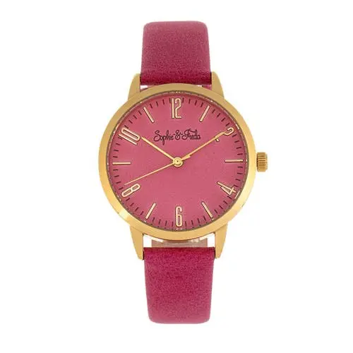 SOPHIE AND FREDA Vancouver Leather-band Watch - Pink