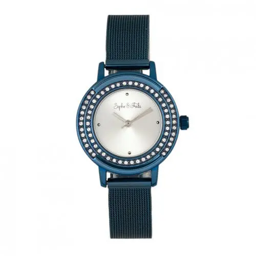 SOPHIE AND FREDA Cambridge Swarovski Crystal Bracelet Watch - Blue