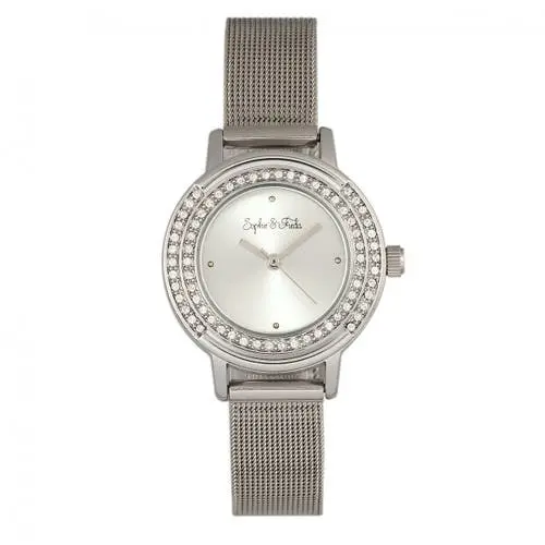 SOPHIE AND FREDA Cambridge Swarovski Crystal Bracelet Watch - Silver