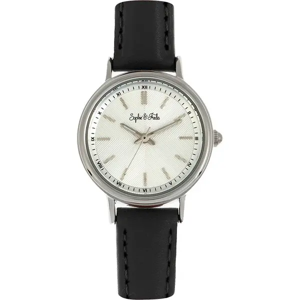 SOPHIE AND FREDA Berlin Leather-band Watch - Black