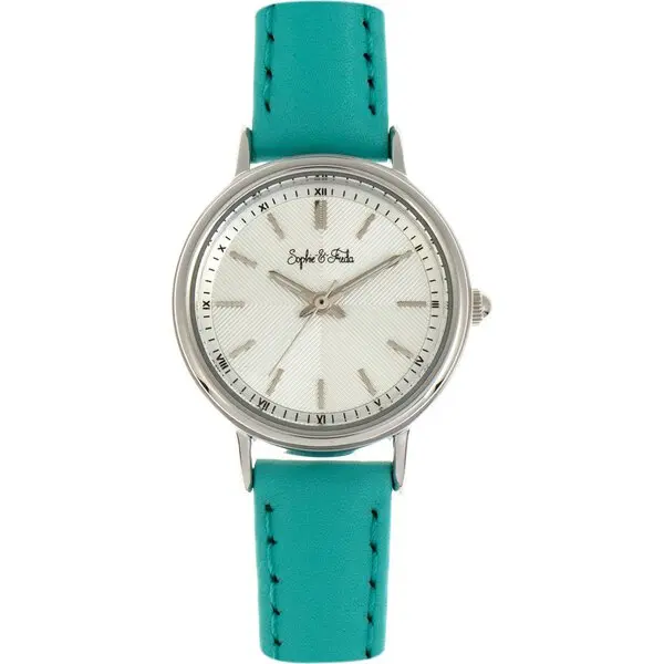 SOPHIE AND FREDA Berlin Leather-band Watch - Turquoise