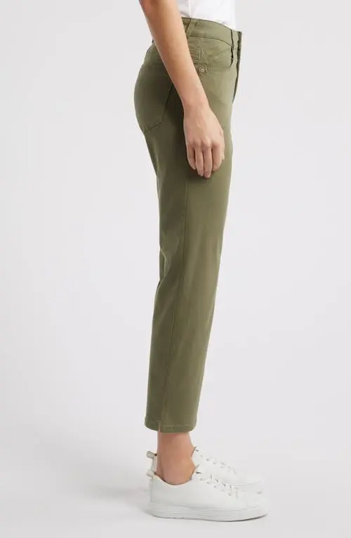Wit & Wisdom High Waist Straight Leg Stretch Twill Pants - Lily Pad