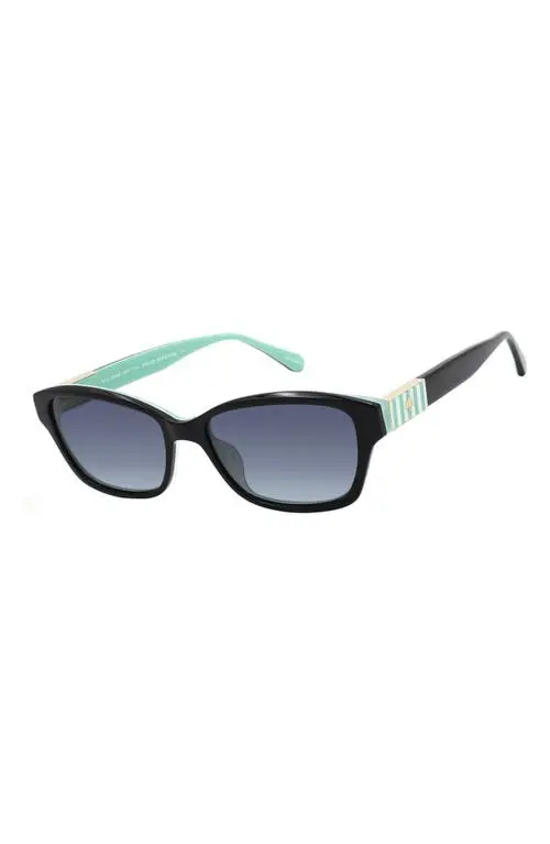 Kate Spade New York Ayla Gradient Rectangle Sunglasses - Blackgreen/ Dark Grey Sf