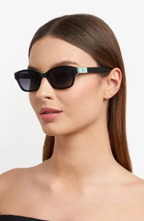 Kate Spade New York Ayla Gradient Rectangle Sunglasses - Blackgreen/ Dark Grey Sf