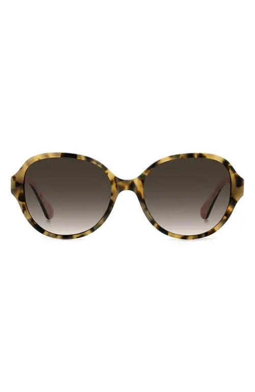 Kate Spade New York Emalie 56mm Gradient Oval Sunglasses - Havana/ Brown Sf