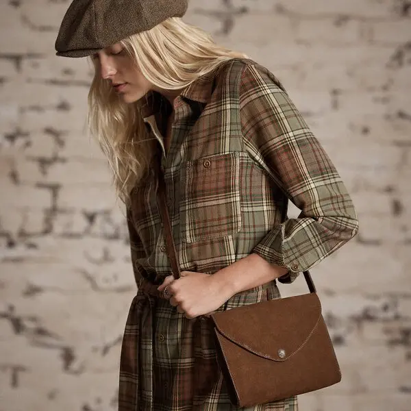Ralph Lauren Roughout Suede Crossbody Bag