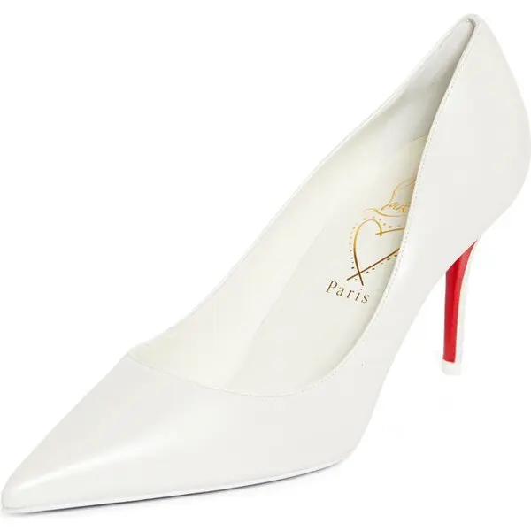 CHRISTIAN LOUBOUTIN Miss Z Pointed Toe Pump - W667 Bianco/lin Snow