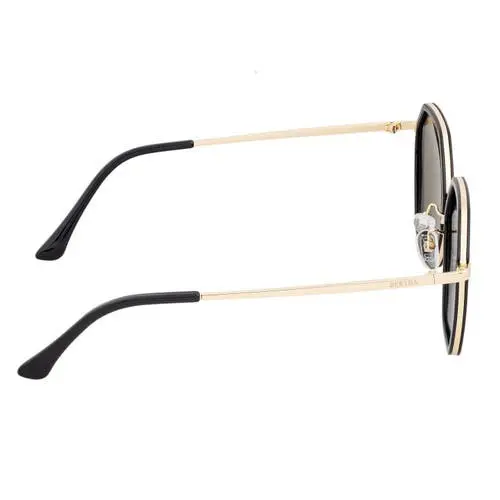 BERTHA WATCHES Ariana Polarized Octagon Sunglasses - Black/blue