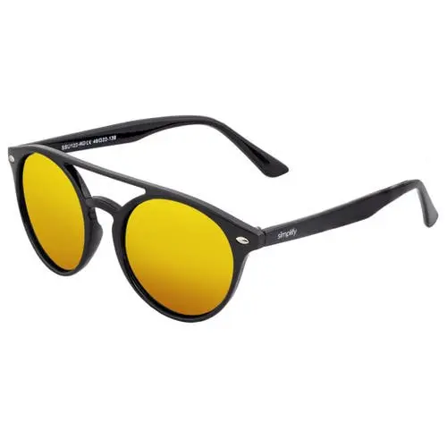 SIMPLIFY Finley Round Frame Polarized Sunglasses - Black/red-yellow