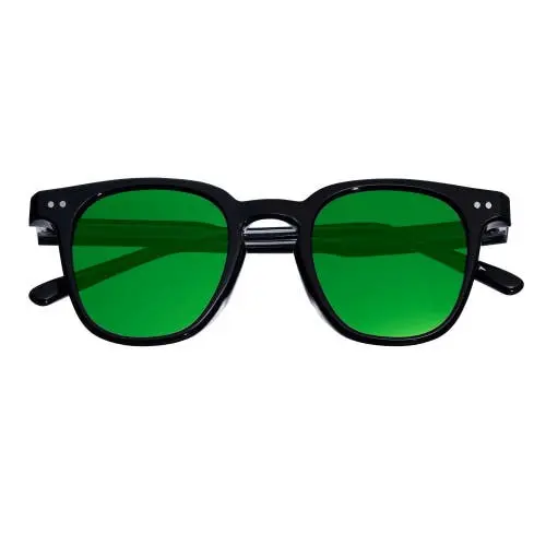 SIMPLIFY Alexander Polarized Sunglasses - Black/green