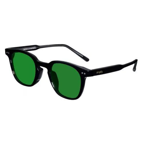 SIMPLIFY Alexander Polarized Sunglasses - Black/green