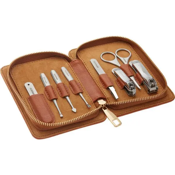 BREED Katana 8 Piece Surgical Steel Groom Kit - Camel