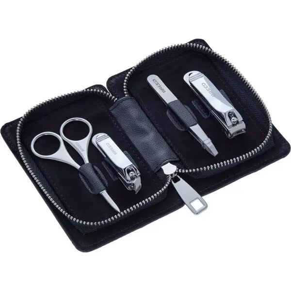 BREED Sabre 4 Piece Surgical Steel Groom Kit - Black