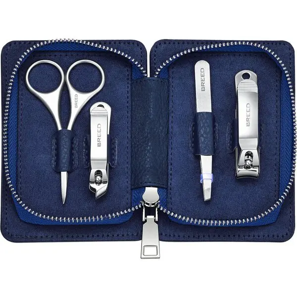 BREED Sabre 4 Piece Surgical Steel Groom Kit - Blue