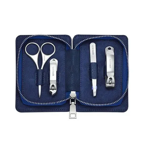 BREED Sabre 4 Piece Surgical Steel Groom Kit - Blue