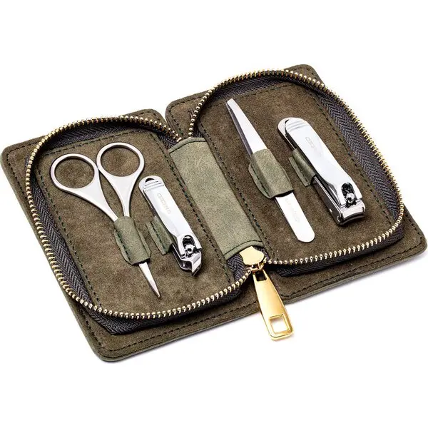 BREED Sabre 4 Piece Surgical Steel Groom Kit - Green