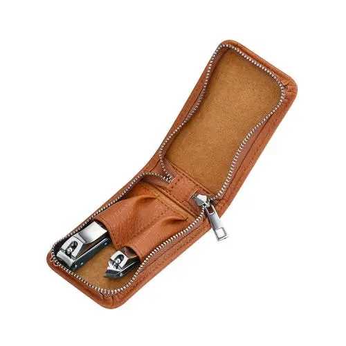 BREED Dagger 2 Piece Surgical Steel Groom Kit - Camel