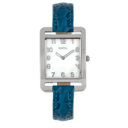 BERTHA WATCHES Marisol Swiss Mop Leather-band Watch - Blue