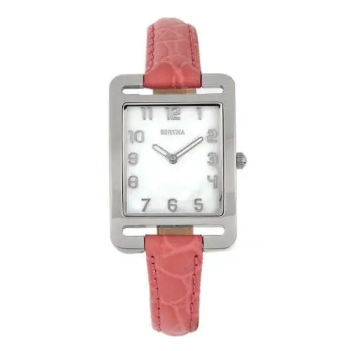 BERTHA WATCHES Marisol Swiss Mop Leather-band Watch - Coral