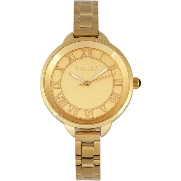 BERTHA WATCHES Madison Sunray Dial Bracelet Watch - Gold