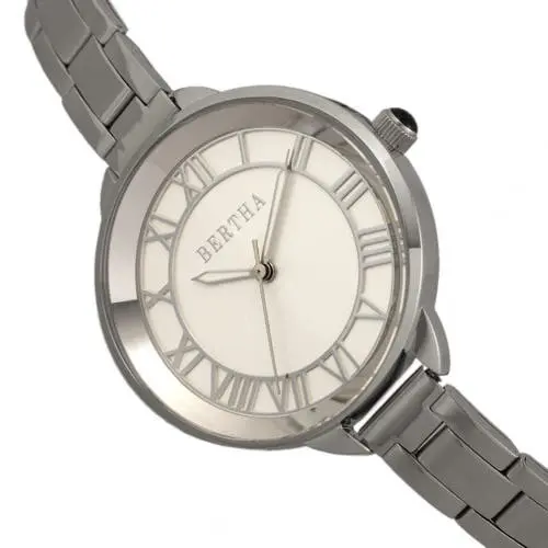 BERTHA WATCHES Madison Sunray Dial Bracelet Watch - Silver