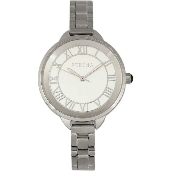 BERTHA WATCHES Madison Sunray Dial Bracelet Watch - Silver